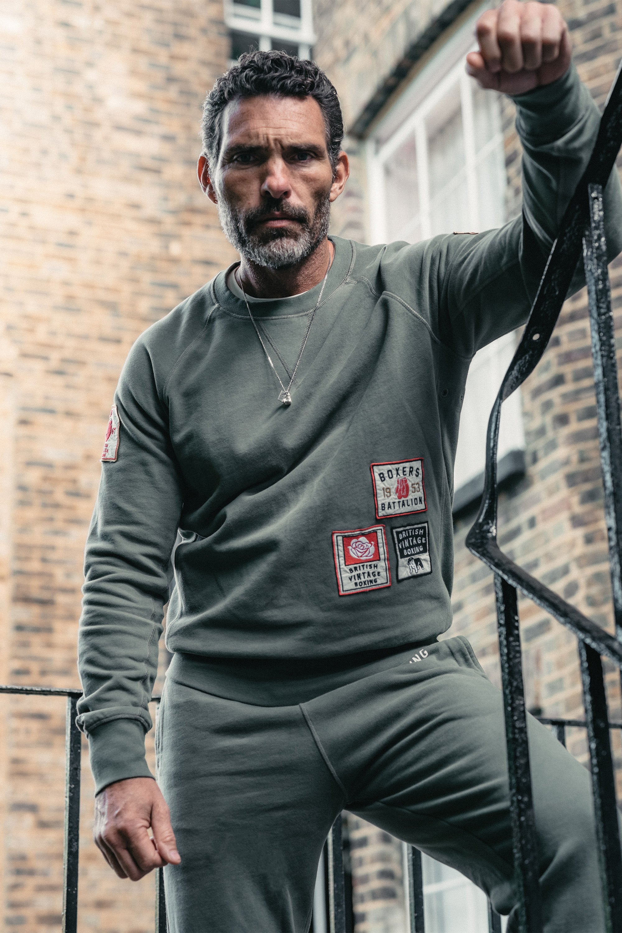 BOXERS BATTALION PATCH TRACKSUIT - KHAKI